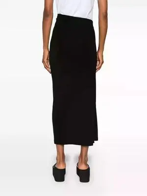 Rabanne Ruched Midi Skirt With Side Slit