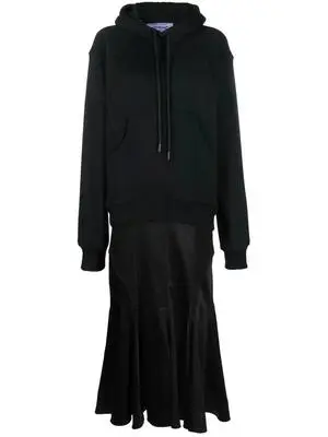 Off-White Logo-printed Hooded Midi Dress