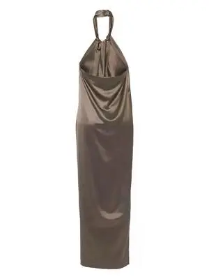 Nanushka Elima Satin Halterneck Maxi Dress