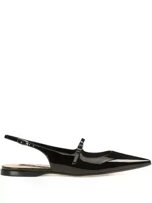 SERGIO ROSSI Buckle-fastening Slingback Ballet Flats