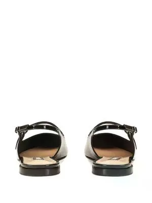 SERGIO ROSSI Buckle-fastening Slingback Ballet Flats