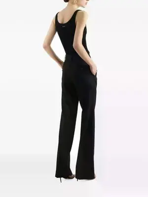 Dolce & Gabbana Logo Plaque Virgin Wool Trousers