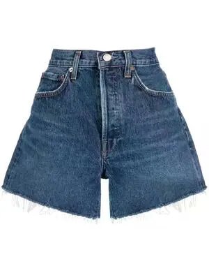 AGOLDE Parker Raw-cut Denim Shorts