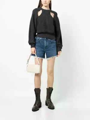 AGOLDE Parker Raw-cut Denim Shorts