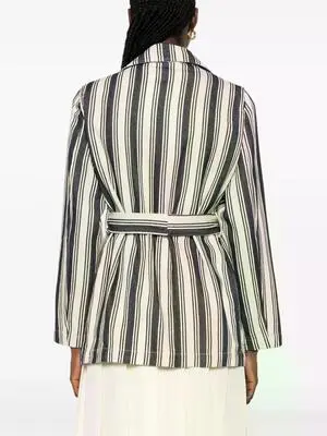 DIEGA Belted Stripe-pattern Jacket