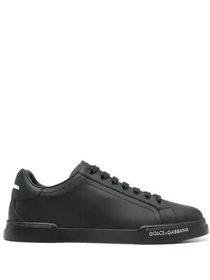 Dolce & Gabbana Portofino Lace-up Sneakers - Black
