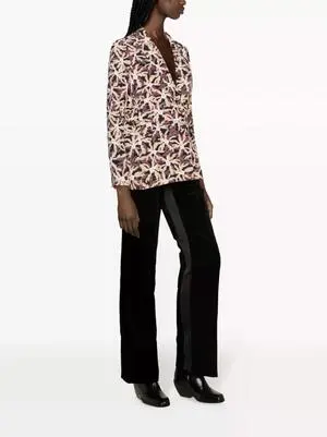 Diane Von Furstenberg Gloria Floral-pattern Double-breasted Blazer