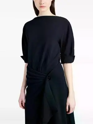 Proenza Schouler Maisie Draped Dress - Black