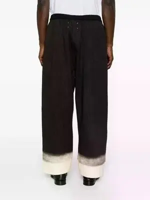 MAISON MARGIELA Pinstriped Wide-leg Trousers
