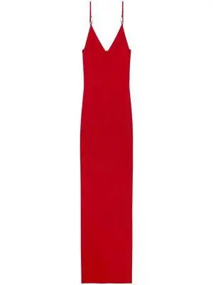 Versace Safety Pin Slip Midi Dress - Red