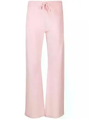 Versace Flared Wool-cashmere Blend Trousers - Pink