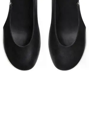 COURREGES 100mm Oblique Leather Pumps - Black