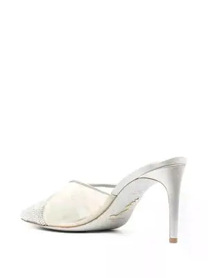 Rene Caovilla 80mm Crystal-embellished Mules