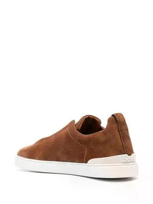 Zegna Low-top Slip-on Sneakers - Brown