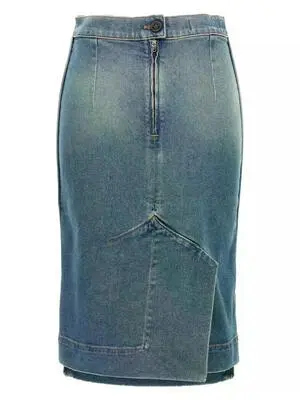 VIVIENNE WESTWOOD Denim Skirt With Orb Logo Embroidery
