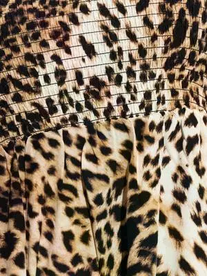 GESTUZ Leopard Print Halterneck Maxi Dress