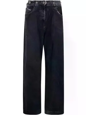 Attico Double Waistband Baggy Jeans - Blue