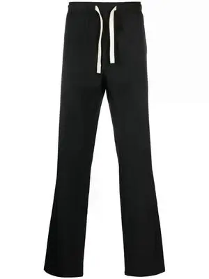 Palm Angels Monogram Embroidered Straight-leg Trousers - Black