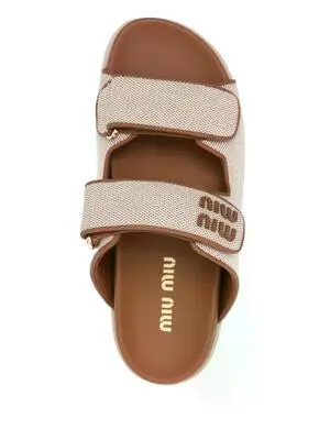 Miu Miu Logo-lettering Sandals