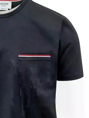 Thom Browne Pocket Cotton T-shirt - Blue