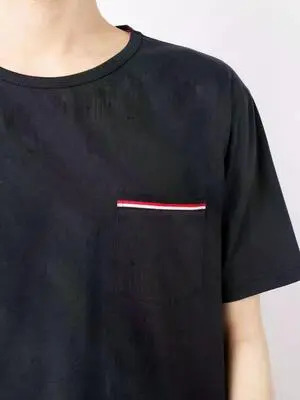 Thom Browne Pocket Cotton T-shirt - Blue