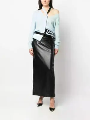 Fendi Cut-out Detail Wool Cardigan