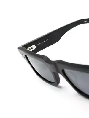 Dita Cosmohacker Rectangle Frame Sunglasses - Black