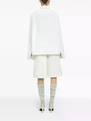 JIL SANDER Detachable Jewel Clip Cotton Shirt