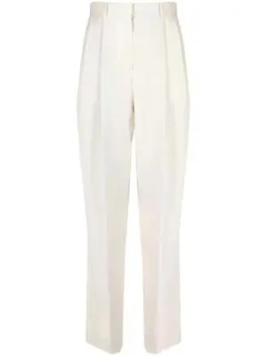 TOTEME Double-pleated Tailored Trousers - Neutrals