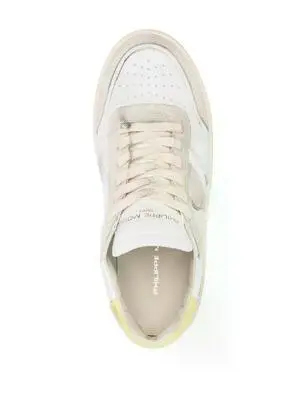 Philippe Model Calf Leather Trainers With Suede Trim