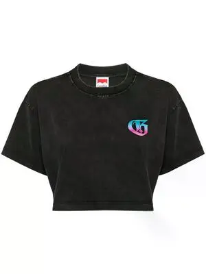 GROUND ZERO Logo-print Cropped T-shirt