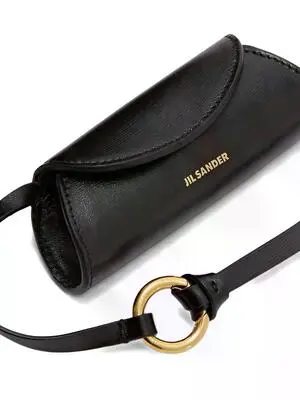 JIL SANDER Leather Lipstick Case - Black