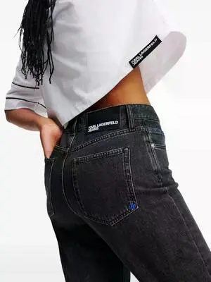 Karl Lagerfeld Logo-patch Straight-leg Denim
