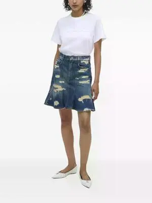 Marc Jacobs Rip & Repair Fluted Mini Skirt