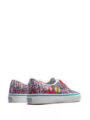 VANS Authentic 'where's Waldo? Printed Canvas Sneakers - Red