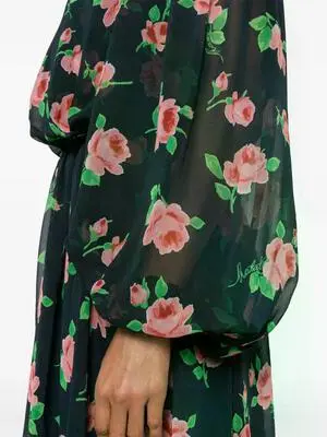 ROTATE BY BIRGER CHRISTENSEN Floral-print Chiffon Maxi Dress