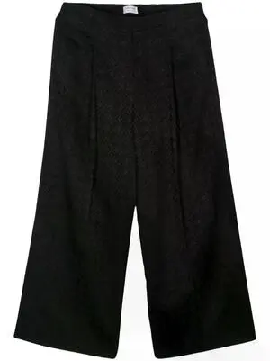 MARINE SERRE Moon Diamant-jacquard Wide-leg Trousers