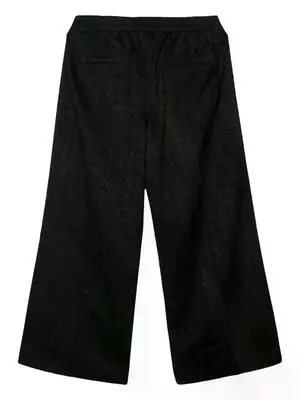 MARINE SERRE Moon Diamant-jacquard Wide-leg Trousers