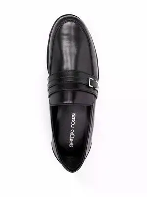 SERGIO ROSSI Buckle Detail Leather Loafers