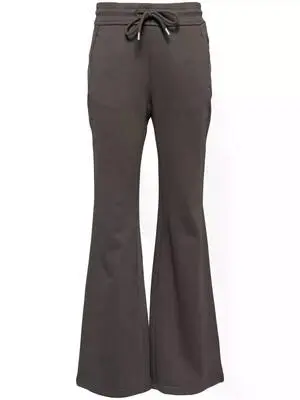 B+AB High-rise Flared Cotton Pants - Grey