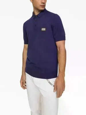 Dolce & Gabbana Logo-tag Wool Polo Shirt