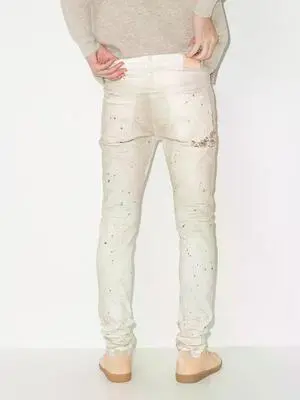 PURPLE BRAND Bandana Patch Skinny Jeans