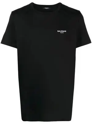 Balmain Flocked-logo Cotton T-shirt