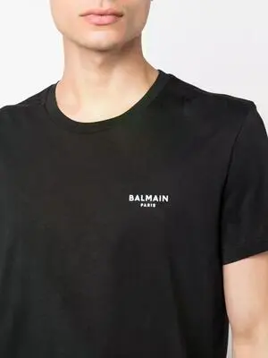 Balmain Flocked-logo Cotton T-shirt