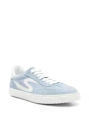 STUART WEITZMAN Suede Lace-up Sneakers - Blue