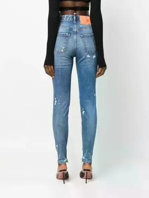 Dsquared2 High-rise Skinny Jeans With Distressed Detailing
