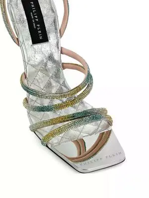Philipp Plein Mirror 120mm Crystal-embellished Sandals