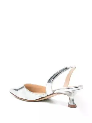 ANNA F. 55mm Metallic Slingback Pumps