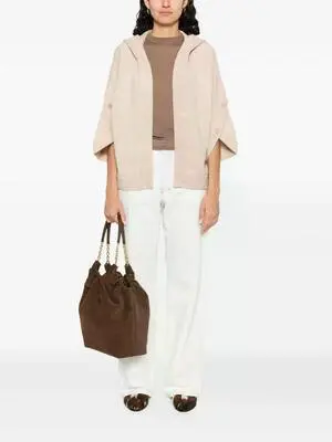Max Mara Hooded Three-quarter Length Sleeve Cardigan