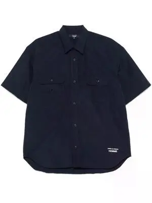 Comme Des Garçons Logo-embroidered Shirt - Blue